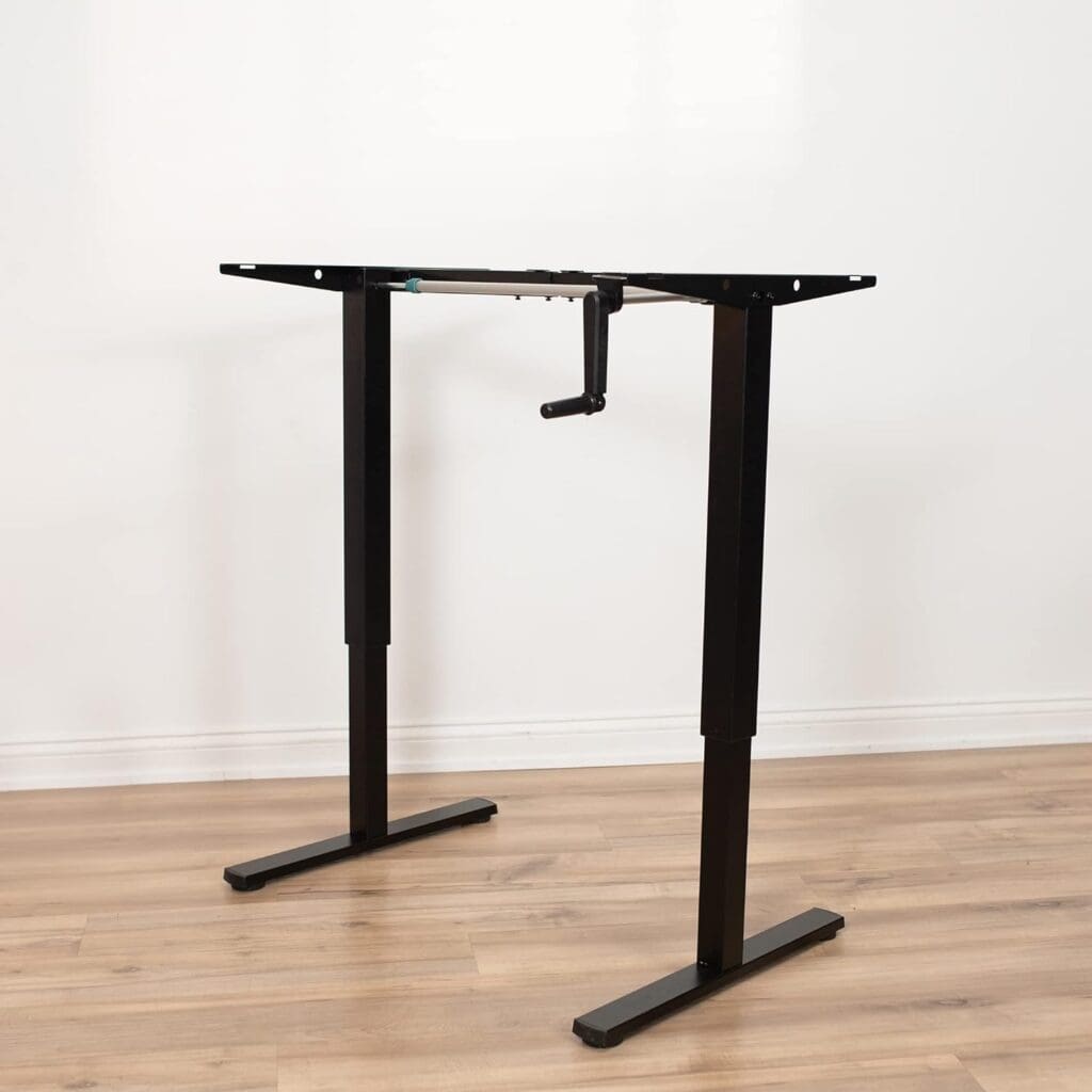 Manual Standing Desk Frame Black Color