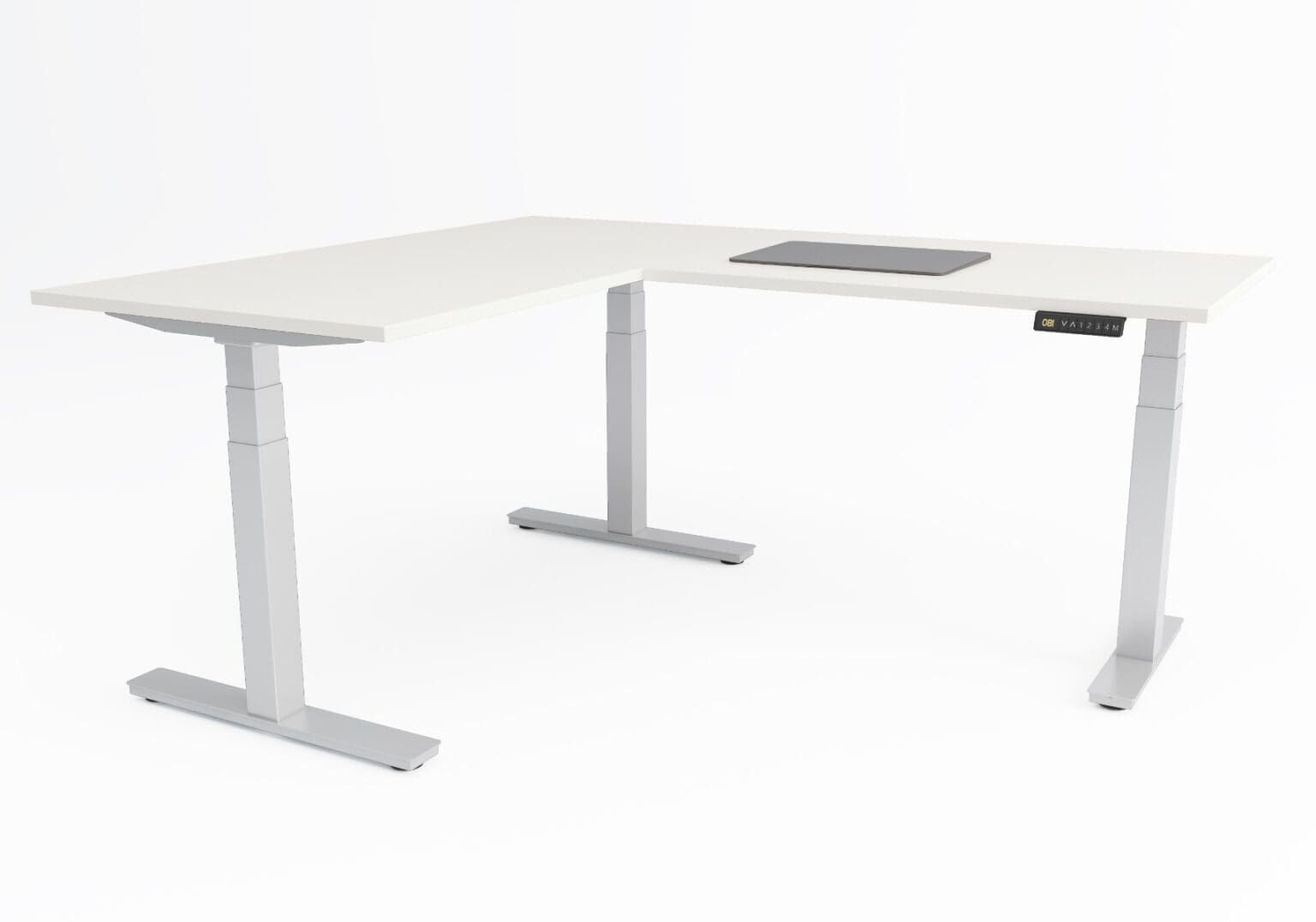 Electric Triple Motor L-Shape Height Adjustable Table 3 Stage